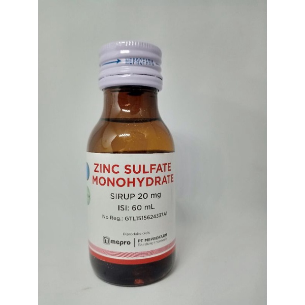 Jual ZINC SULFATE SIRUP 60 ML | MEPRO | Shopee Indonesia