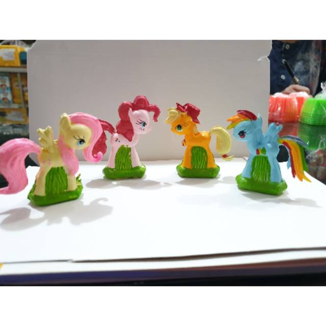 Jual Topper hiasan kue tar My Little Pony Kuda Poni 1 set (besar ...