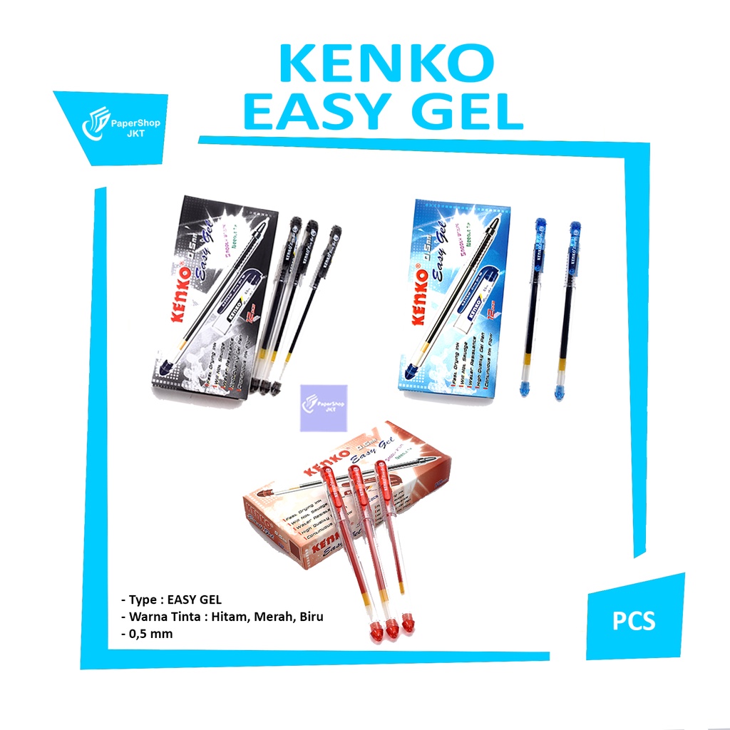 Jual KENKO - Pulpen Easy Gel 0.5mm - pcs | Shopee Indonesia