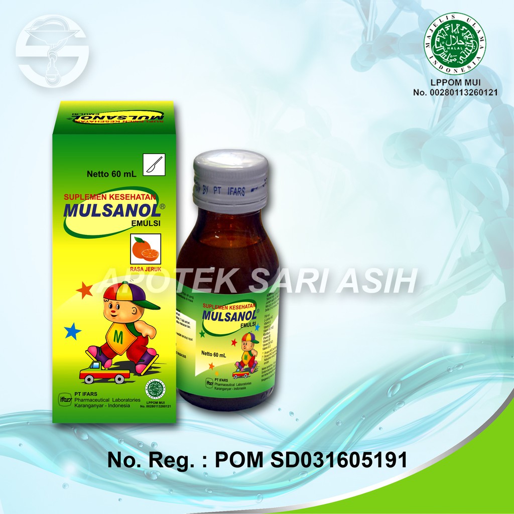 Jual MULSANOL Emulsi Ifars 60 ml VITAMIN & DHA anak dan balita HALAL ...