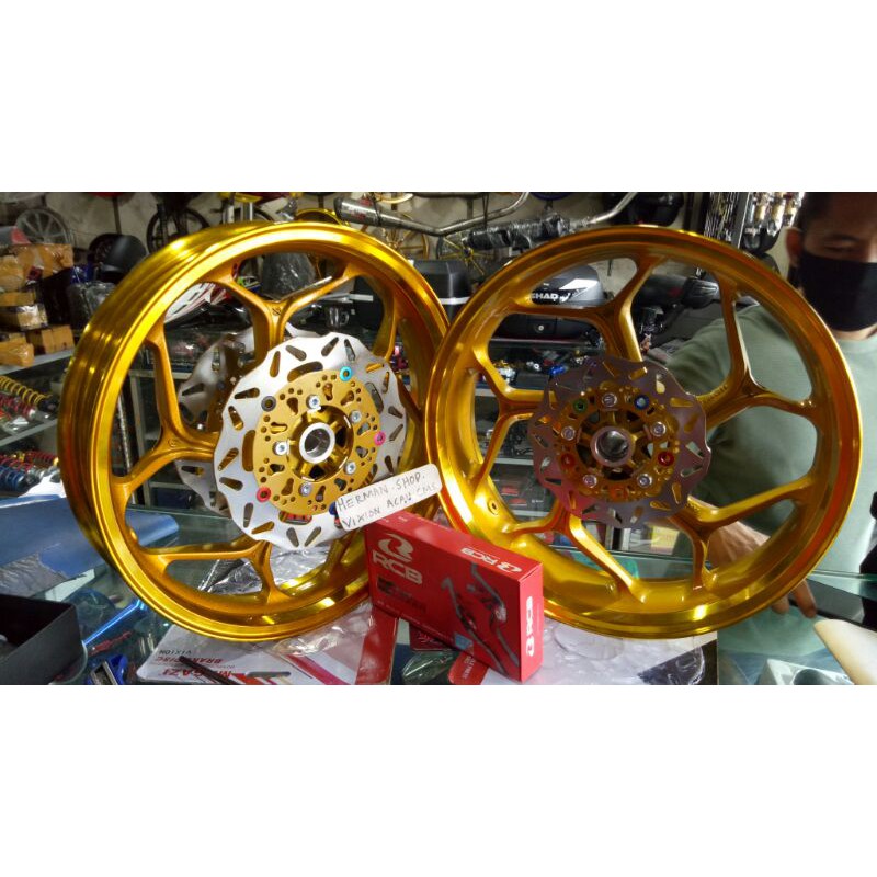 Jual Velg Axio Vixion Tripledisk / Velg lebar Vixion Axio tripledisk ...