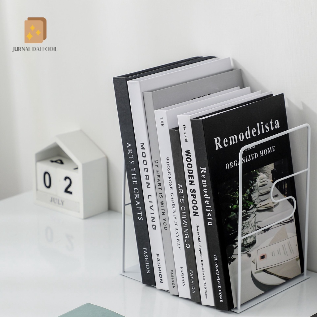 Jual JurnalDaffodil - Book Stand Book Holder Besi Minimalis Hitam Putih ...