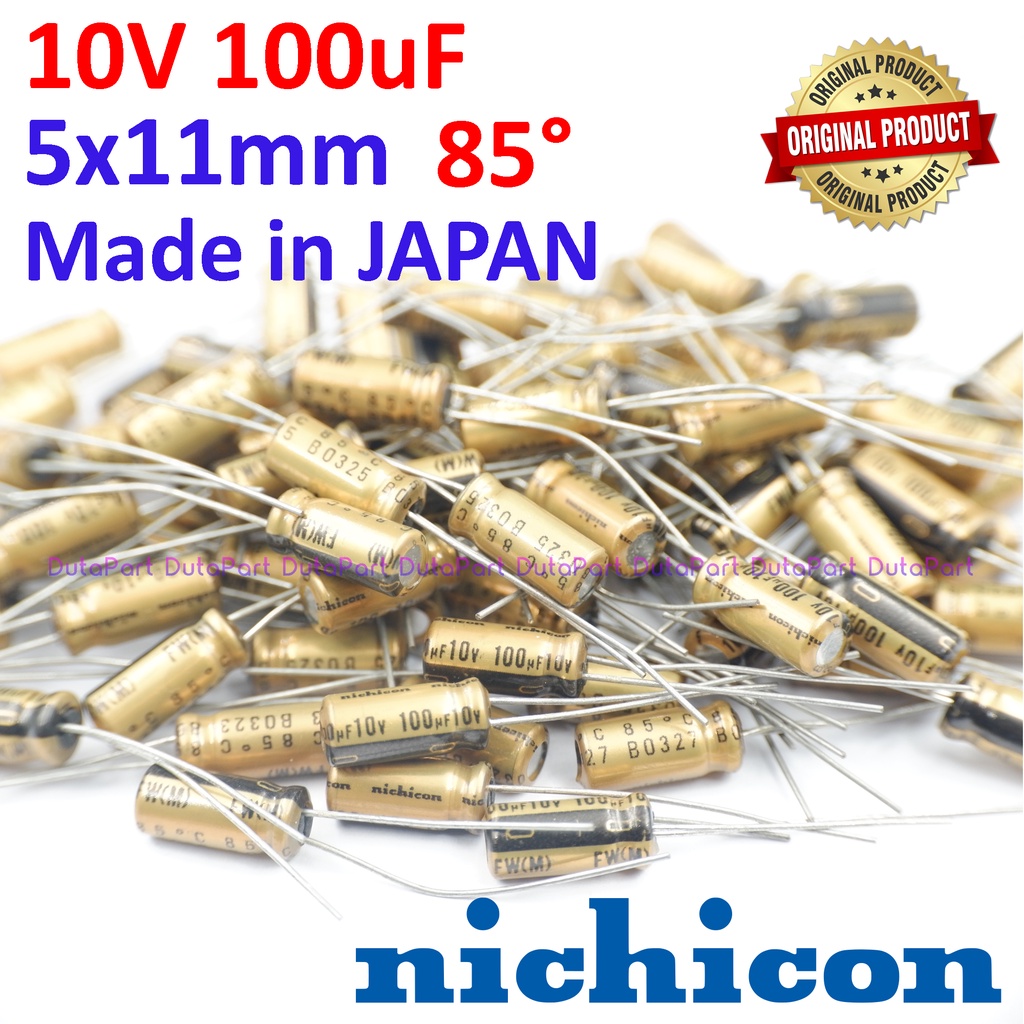Jual 10V 100uF ORIGINAL NICHICON GOLD JAPAN Kapasitor Capasitor Elko ...