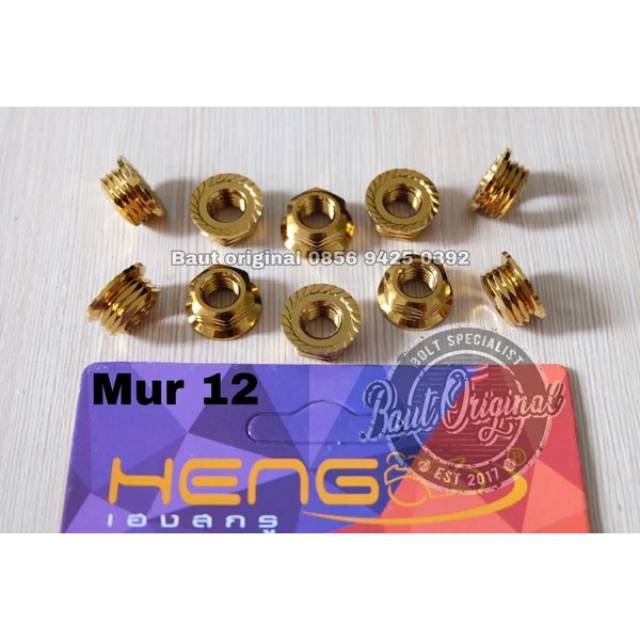 Jual mur 12 garis probolt gold mur baut drat 12 original heng thailand ...