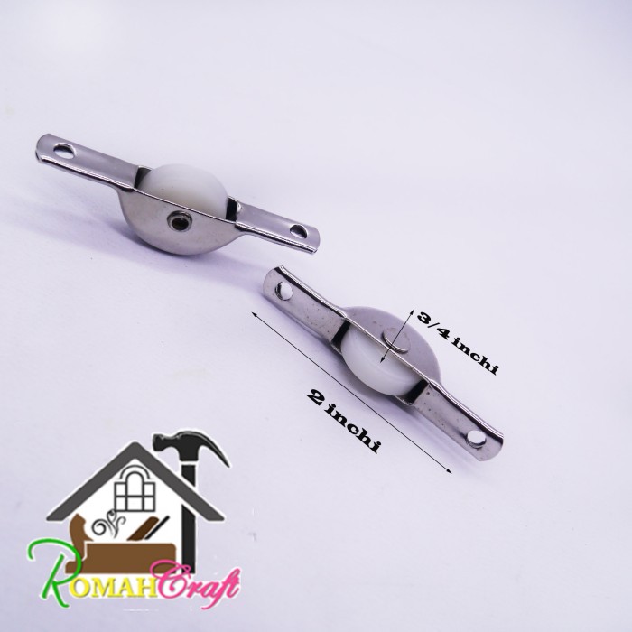 Jual Roda nilon sliding roller window 3/4 inch roda ulih flat nylon 2 ...