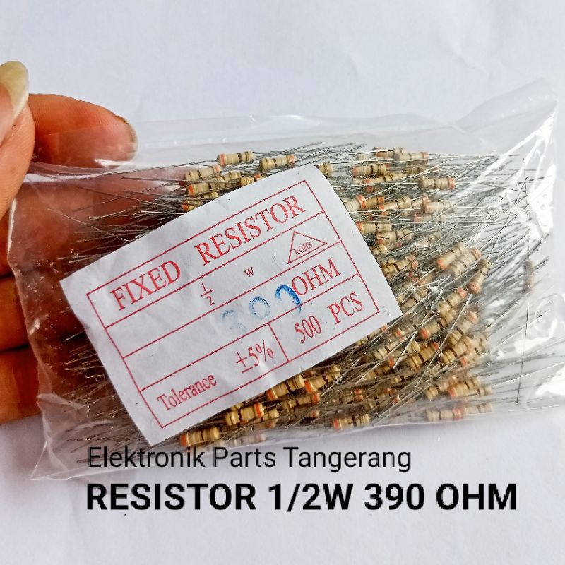 Jual (10 Buah) RESISTOR 1/2W 390 OHM RESISTOR 1/2WATT 390 OHM RESISTOR ...