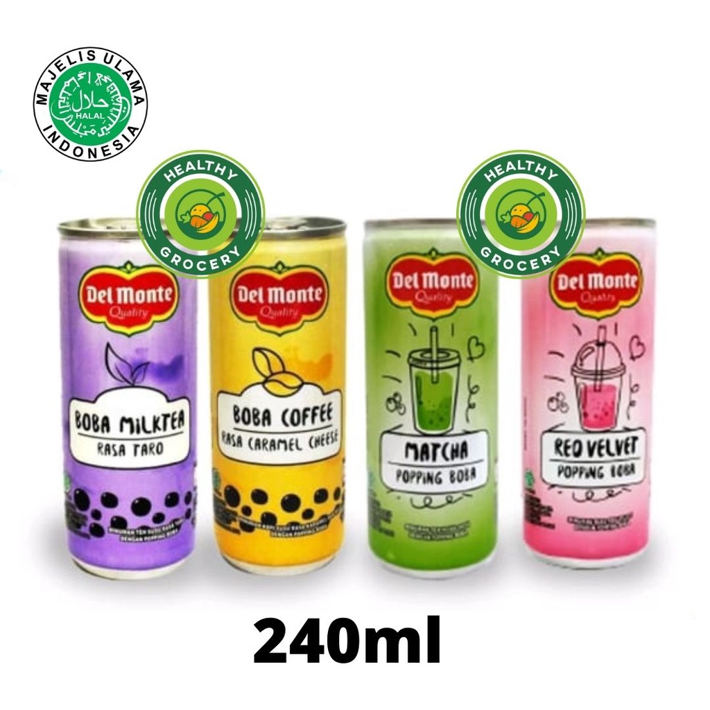 Jual Del Monte Boba Milk Tea Taro / Coffee Caramel Cheese / Matcha ...