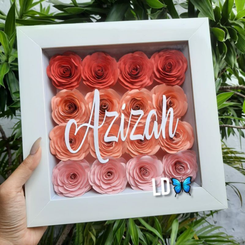 Jual bingkai foto 3d/bingjai foto bunga/bingkai foto custom/frame 3d ...