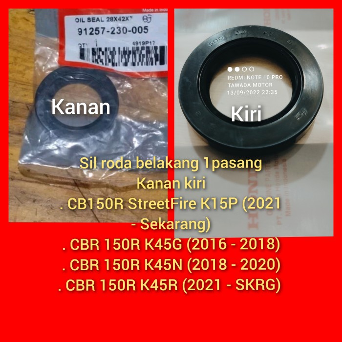 Jual SIL SEAL RODA BELAKANG CB150R StreetFire K15P (2021 -SKRG) ISI 2 ...