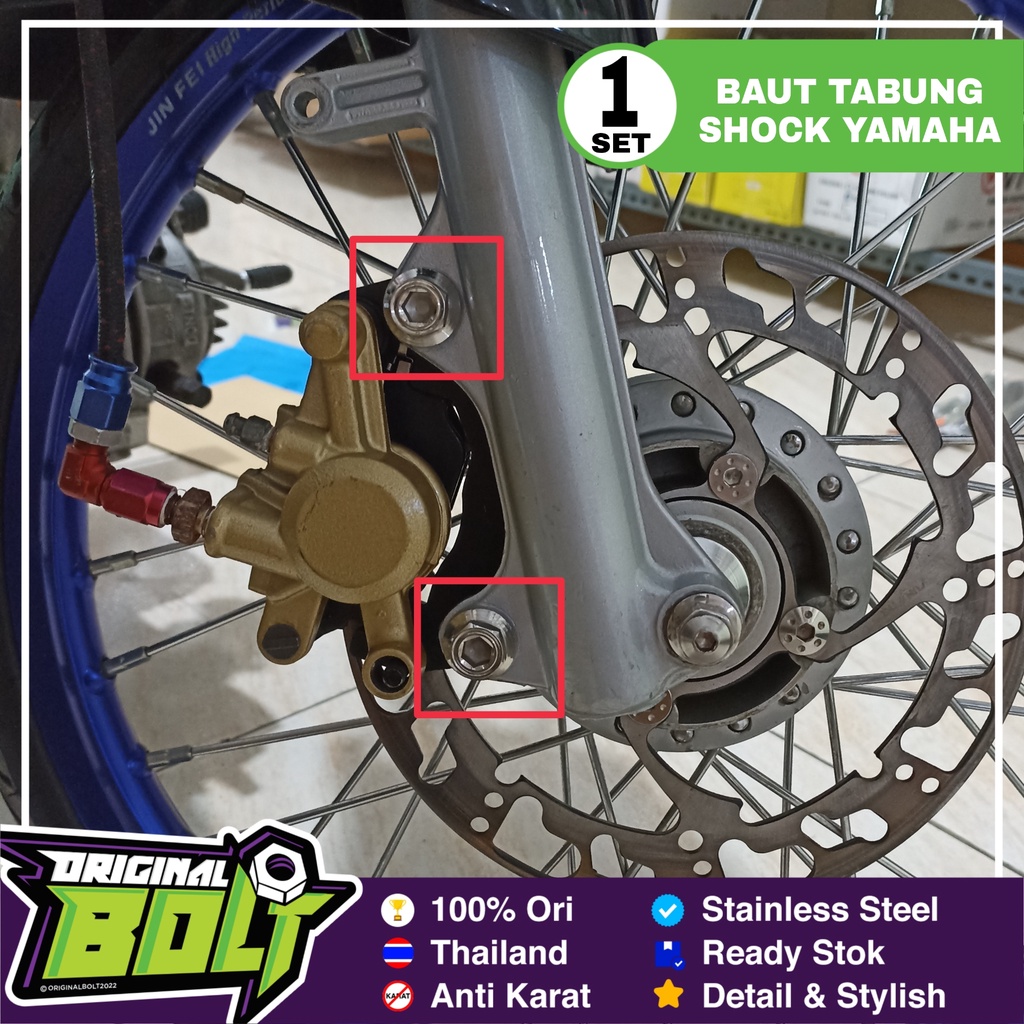 Jual [2 Pcs] Baut Kaliper Standard Yamaha Mio Fino Soul Jupiter Mx J Gt M3 Heng Thailand ...