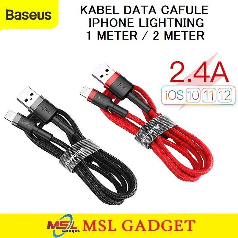 Jual Baseus Kabel Data iPhone Lightning 2.4A Panjang Fast Charging ...