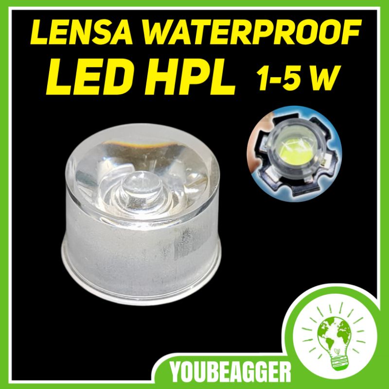 Jual Lensa waterproof 30 derajat LED HPL 1 W 3W 5W | Shopee Indonesia