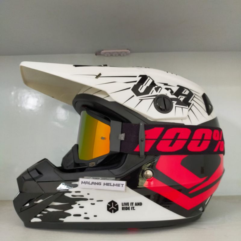 Jual Helm Cross RSV Orca Rebel-R White (Ongkir Termurah 2kg) | Shopee ...