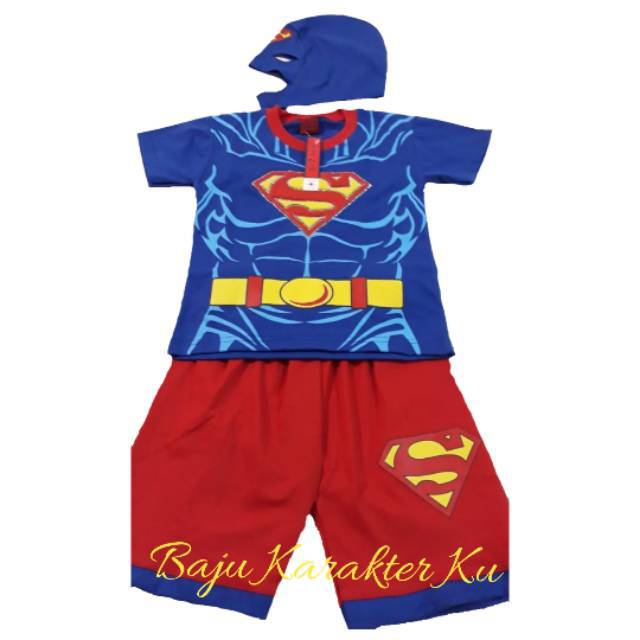 Jual Kostum Anak SUPERMAN Topeng Kain dan Bersayap | Shopee Indonesia
