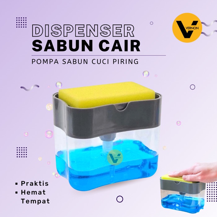 Jual Dispenser Wadah Sabun Cuci Piring Spons Soap Pump Sponge Caddy ...