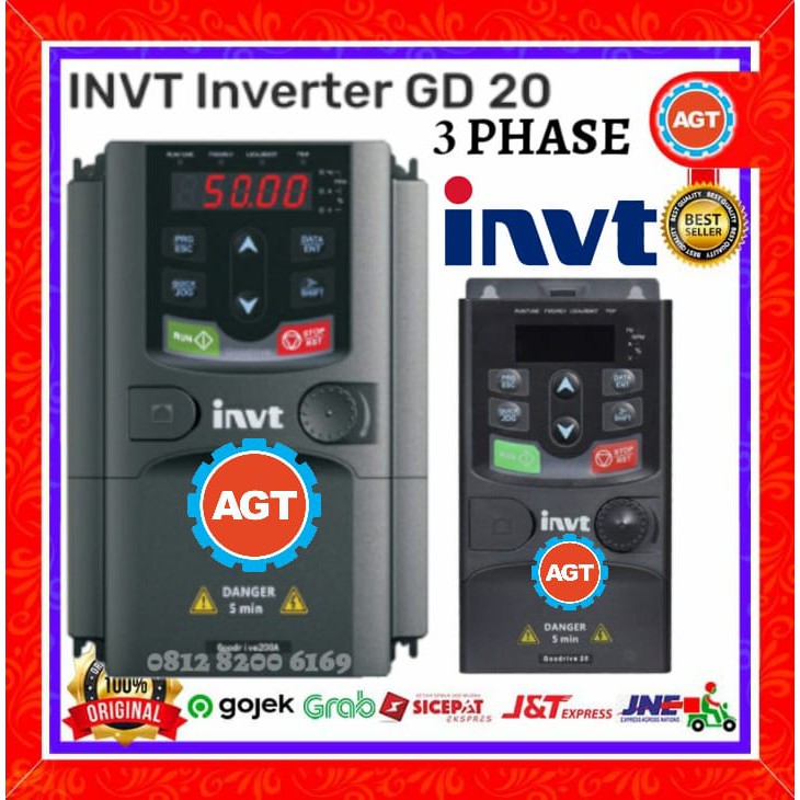 Jual INVERTER INVT GD20-7R5G-4/7.5KW/380V-3PHASE-V/F and Vector Control (Basic pump control ...