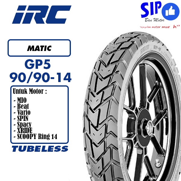 Jual Ban matic tubeless IRC GP5 90 90 14 GP 5 beat mio vario genio | Shopee Indonesia