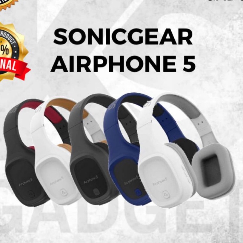 Jual Headphone Bluetooth 5.0 SonicGear Wireless Airphone 5 Built in ...