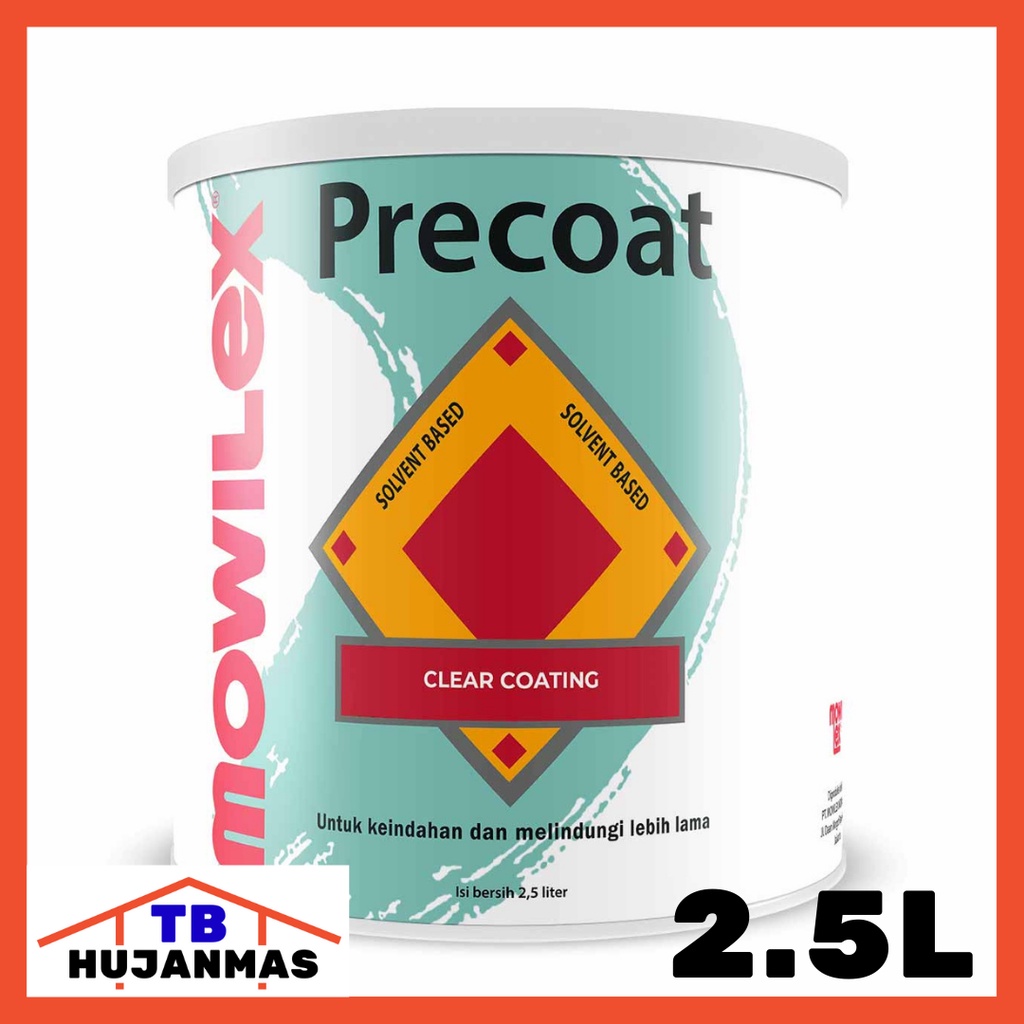 Jual MOWILEX Precoat Clear Coating 2.5L CC Gloss Cat Tembok Pelapis ...