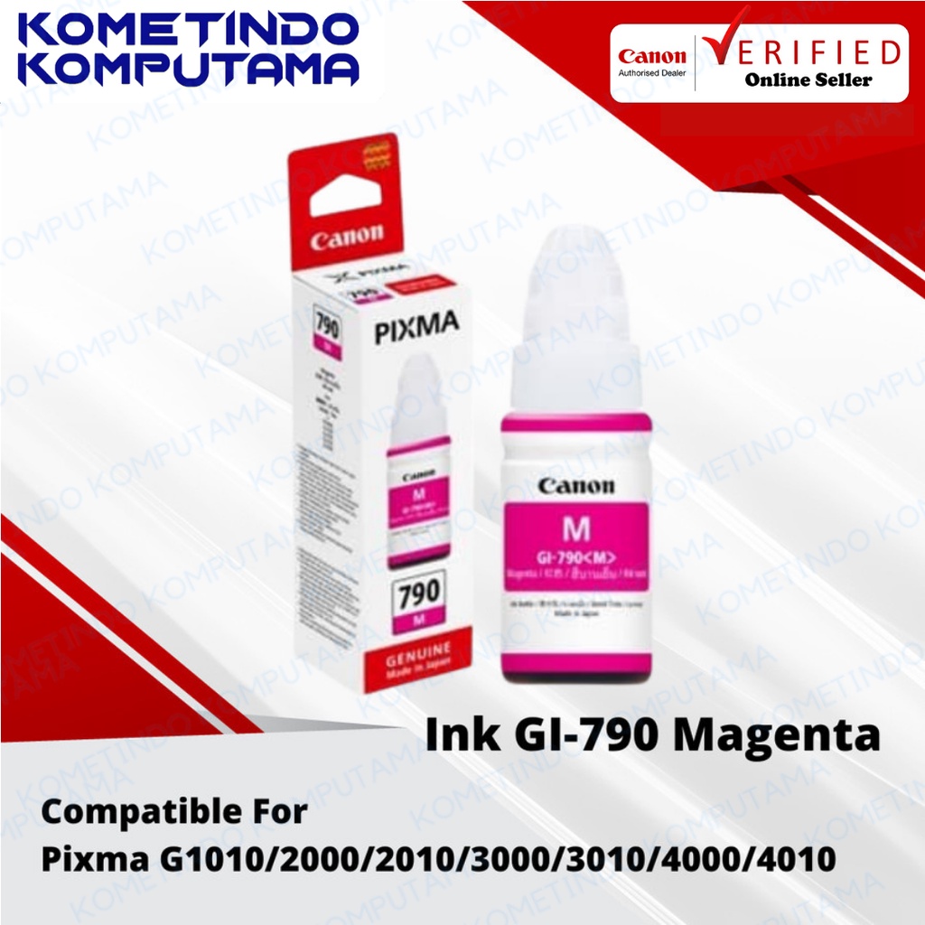 Jual Box GI 790 Magenta 70ml Tinta Canon Pixma 100% Original GI790 ...