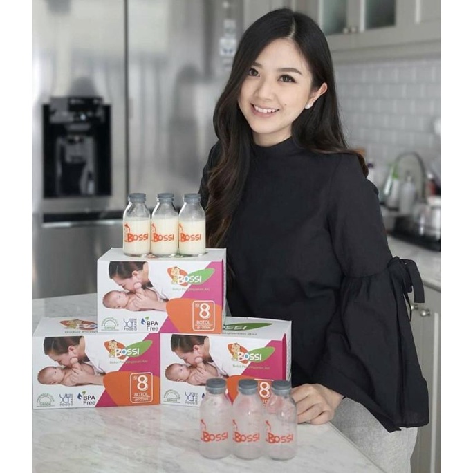 Jual Botol Kaca Penyimpanan ASI BOSSI 100ml - Isi 8 Botol | Shopee ...