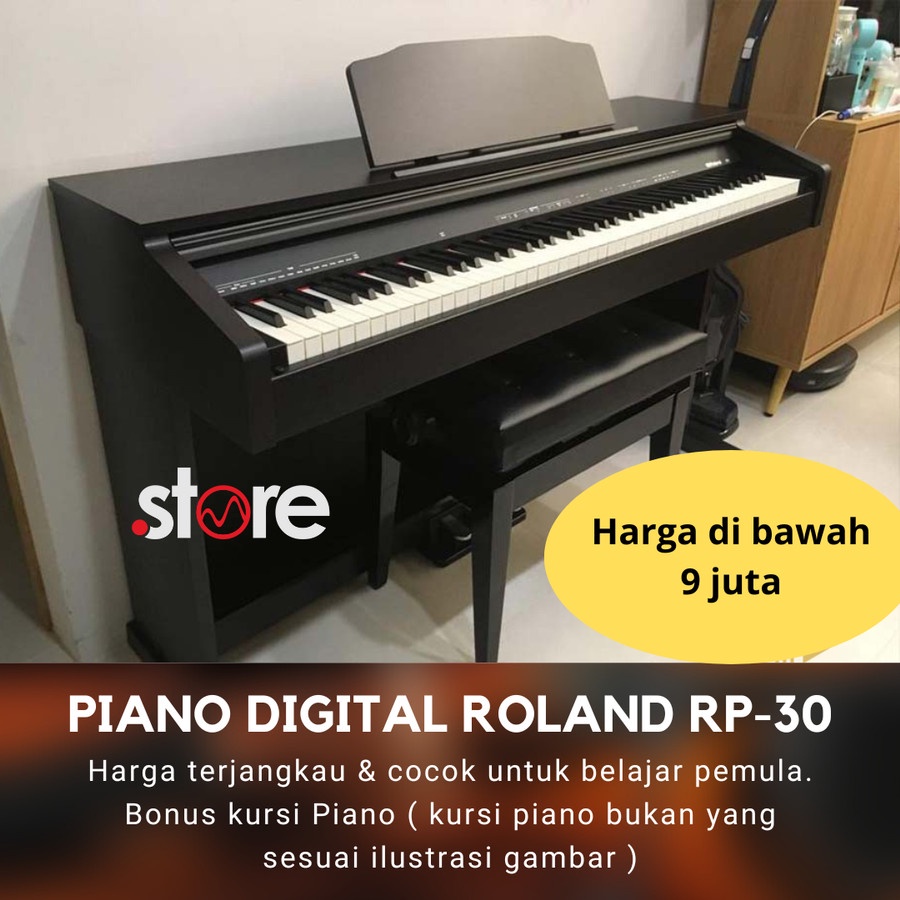 Jual Piano Digital Pemula Roland RP-30 RP30 Bonus Kursi Piano | Shopee ...