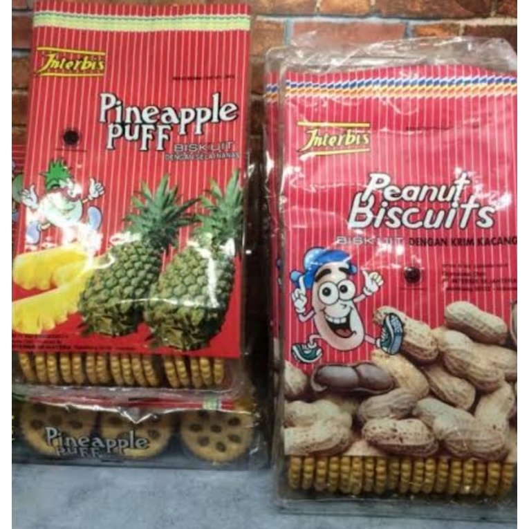 Jual INTERBIS PINEAPPLE PUFF PEANUT BISKUIT | Shopee Indonesia