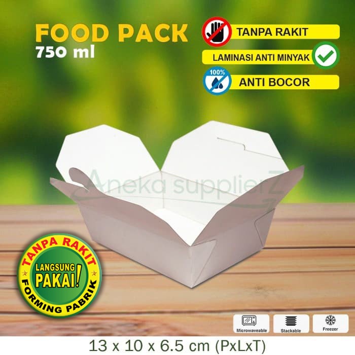 Jual FOOD Pack/Box Pail Dus Kemasan Makanan Food Grade Ukuran 750 ml ...