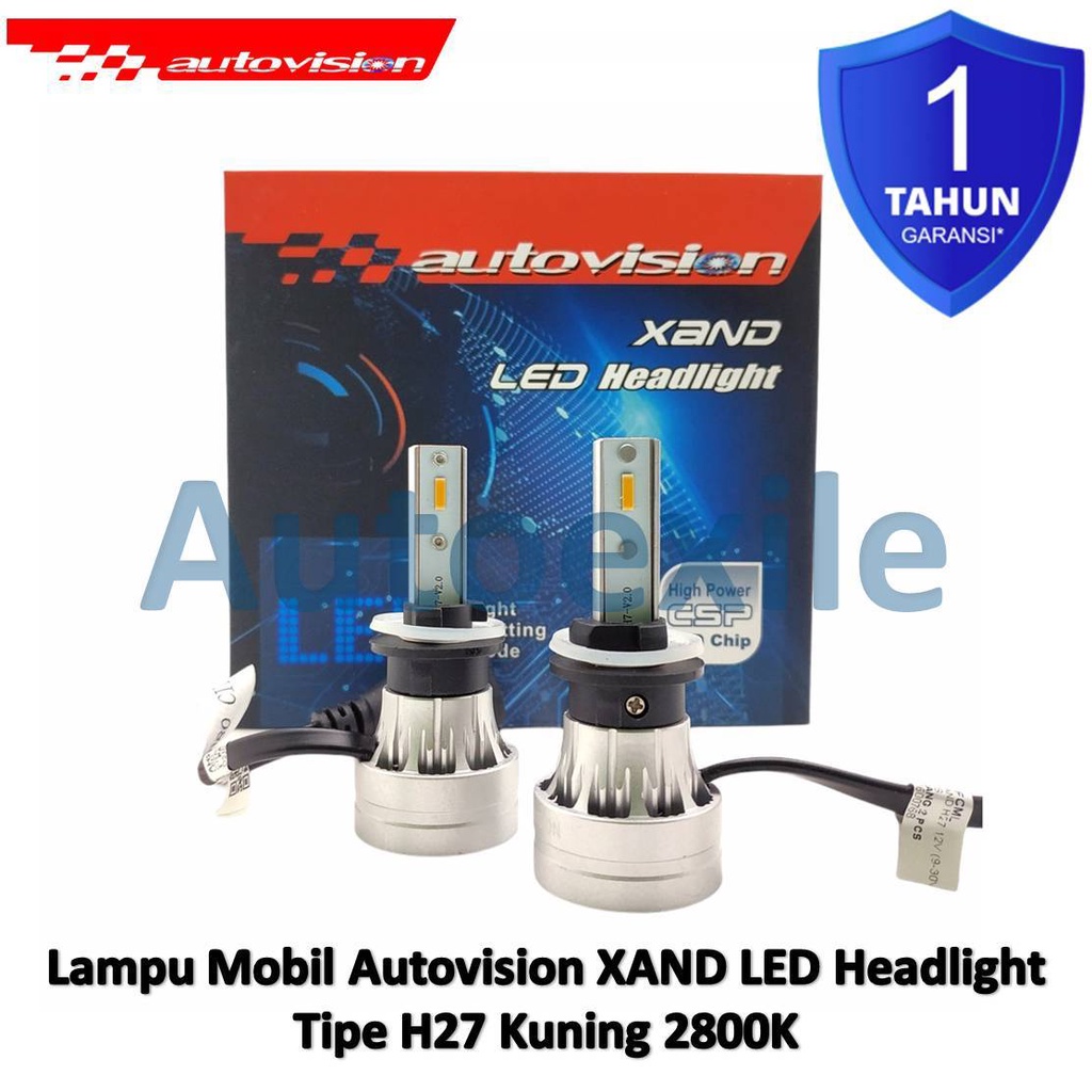 Jual Autovision XAND LED H27 H27W/1 H27W/2 Kuning 2800K Garansi Lampu Mobil Santa Fe Carens ...