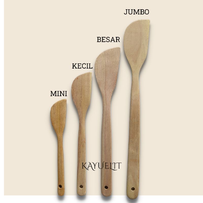 Jual Spatula kayu / Solet kayu / sutil kayu / Alat masak kayu | Shopee ...