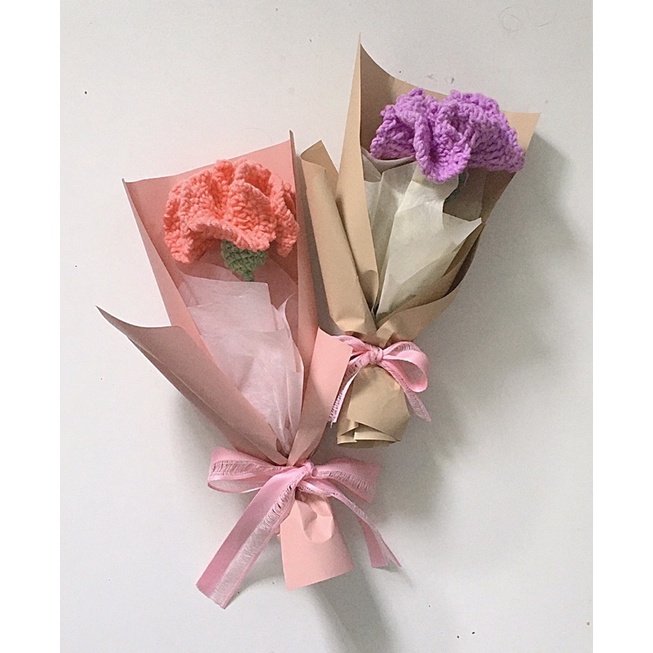 Jual Bouquet Carnation Flower | Bunga Rajut buket carnation flower ...