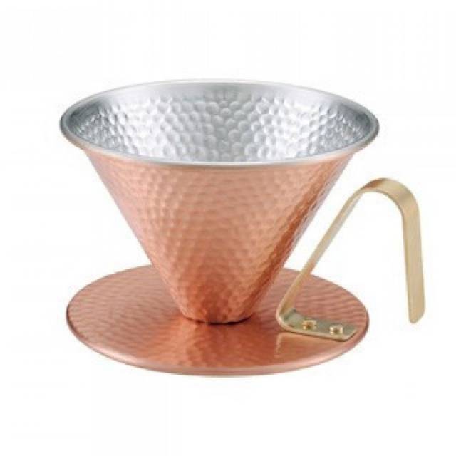 Jual Tanabe V60 hammered Copper coffee dripper alat seduh kopi + Filter ...