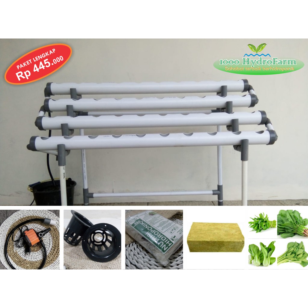 Jual Instalasi Hidroponik Set DFT 40LT Pipa 2 inchi & 2,5 inchi Tanpa ...