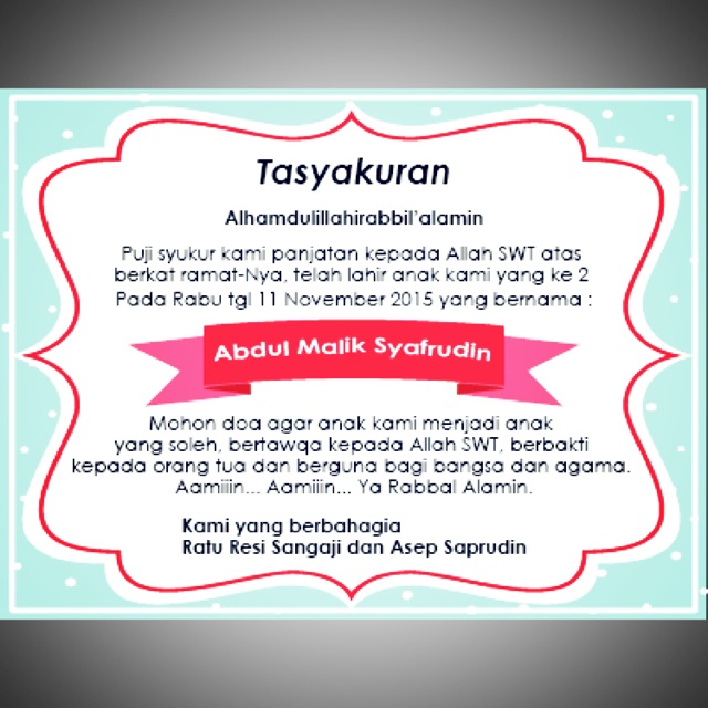 Jual Cetak Sticker Label Syukuran Kelahiran Aqiqah Ulang Tahun Nasi Box ...