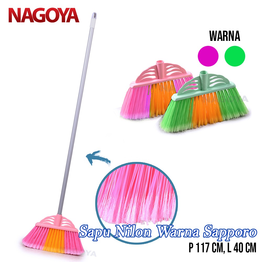 Jual TcHome Sapu Nilon Warna Sapporo Sapu Plastik Sapu Lantai Broom ...