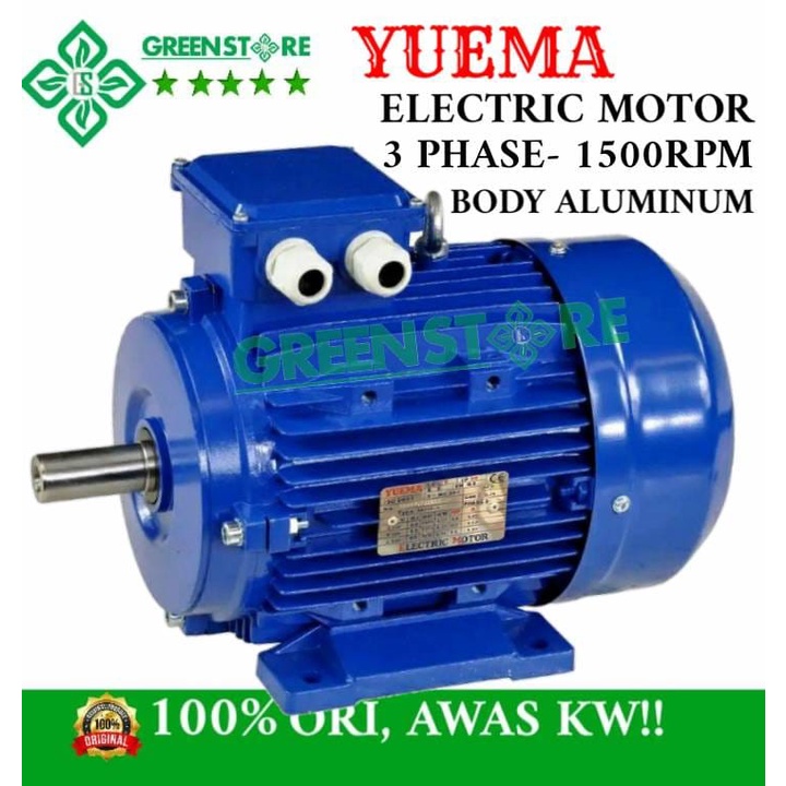 Jual YUEMA SA 0.37KW/0.5HP/3PHASE/1500RPM/4P/B3 FOOT MOUNTED - ELECTRIC ...