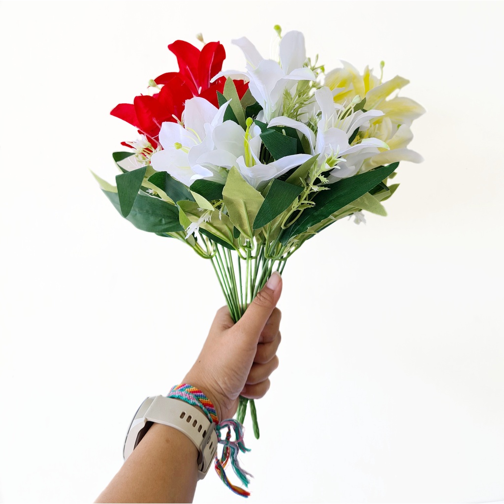 Jual Bunga Artifisial Lily Terompet Hiasan Buket Perlengkapan Hampers ...