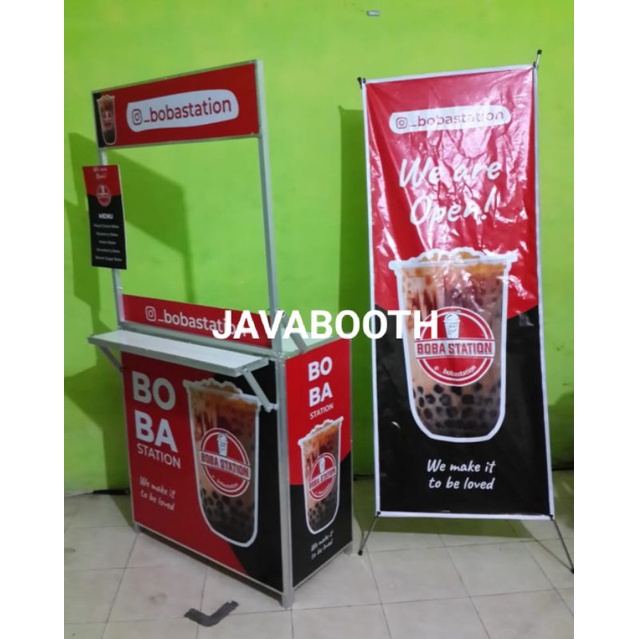 Jual stand booth jualan lipat portable ambalan tatakan depan meja ...