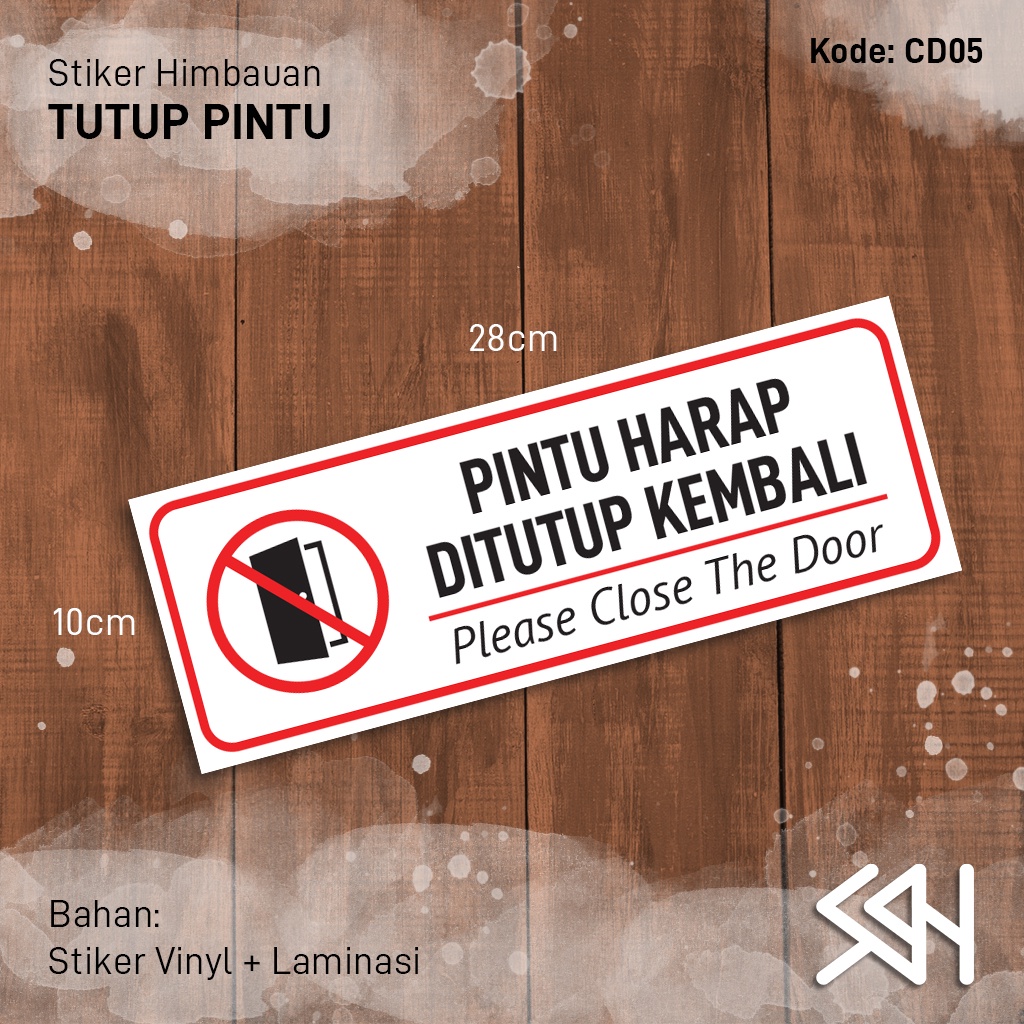 Jual Sticker Stiker | Tutup Pintu Ruangan AC | Geser | Bahan Vinyl ...