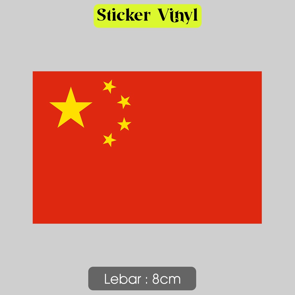 Jual Stiker China Cina Tiongkok Sticker Vinyl Satuaan Motif Bendera ...