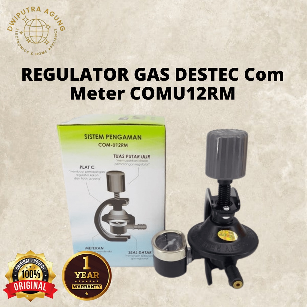 Jual REGULATOR GAS DESTEC Com Meter COMU12RM Gas Regulator 201 COM-U-12 ...