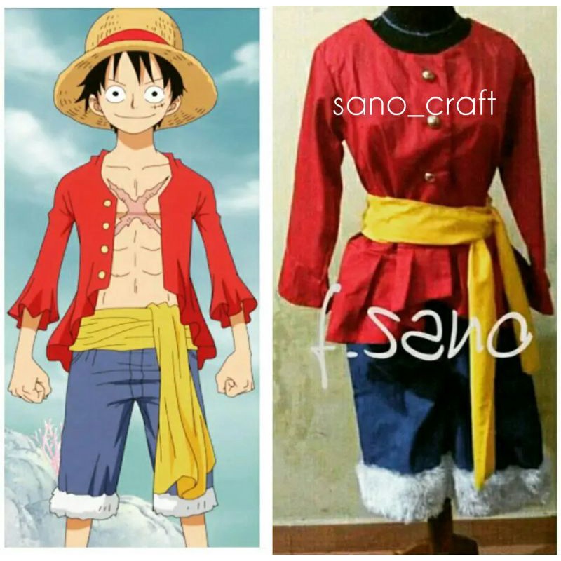 Jual kostum Luffy One Piece (pre - order) | Shopee Indonesia