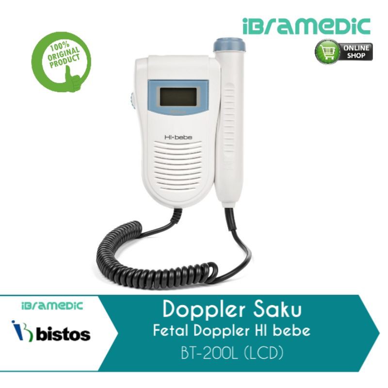 Jual doppler saku bistos hi bebe BT-200 lcd fetal doppler hi bebe ...