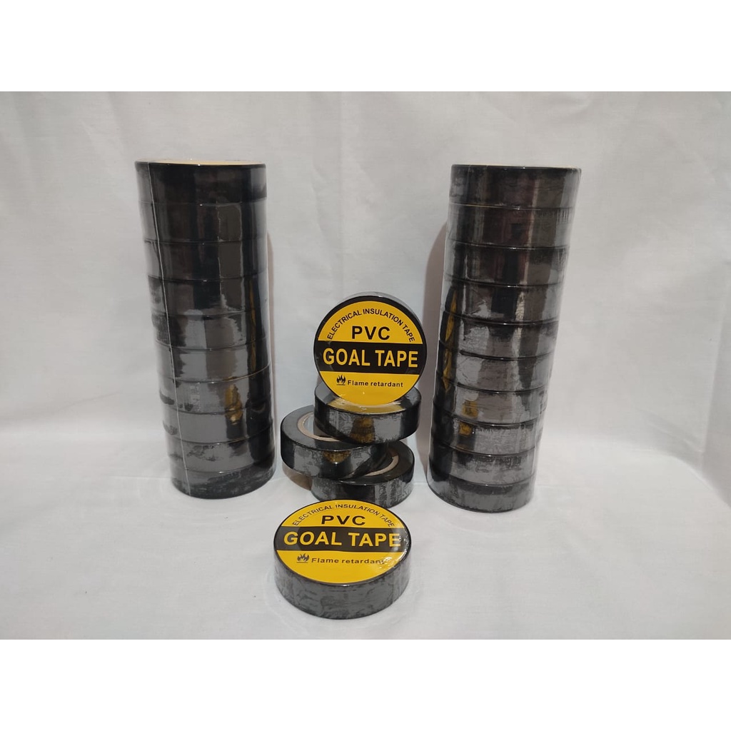 Jual Isolasi Hitam / Lakban Listrik PVC GOAL TAPE 18mm x 17yd | Shopee ...