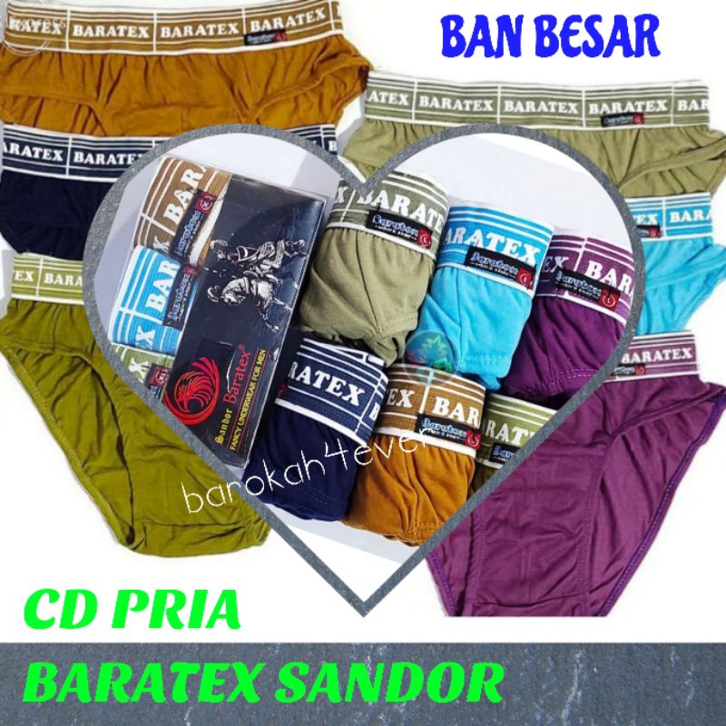 Jual Celana Dalam Pria BARATEX SANDOR Ban Besar (1 Pack = 3Pc) | Shopee ...