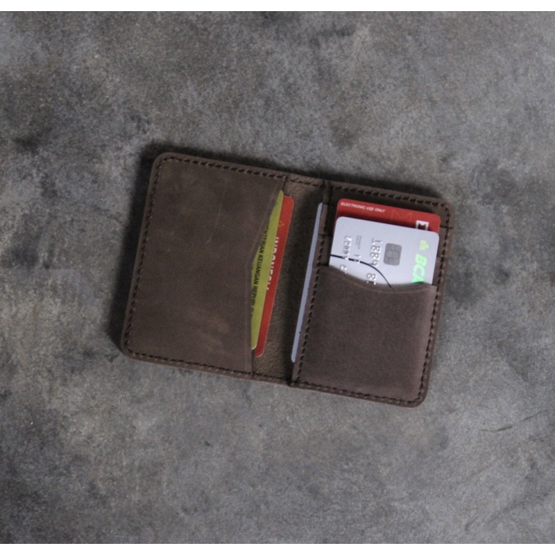 Jual Dompet Kartu Slim Dompet Kartu Kulit Asli Card Holder Dompet Lipat ...