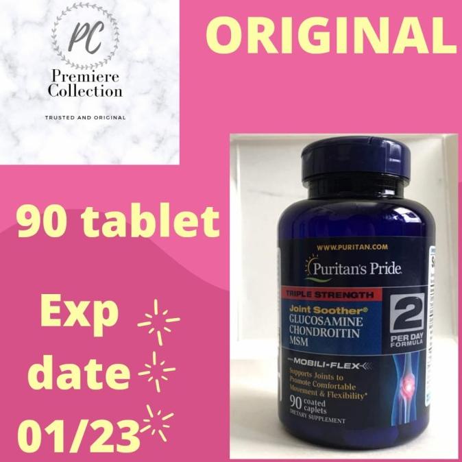 Jual [COD] PURITAN'S PRIDE TRIPLE STRENGTH GLUCOSAMINE CHONDROITIN MSM ...