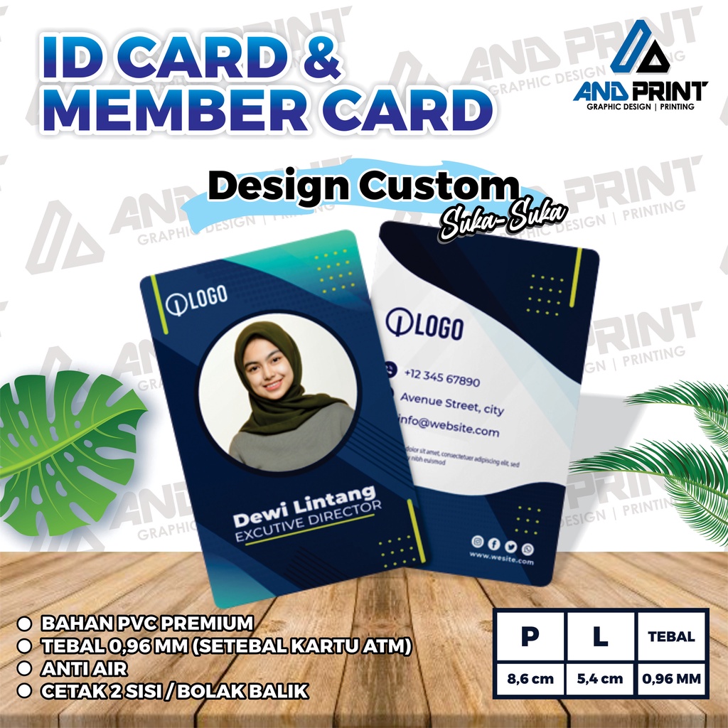 Jual Cetak ID Card PVC Premium Kartu Member / Kartu Anggota Pelajar ...