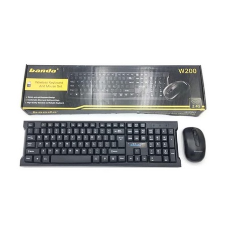Jual Banda W200 Keyboard Wireless + Mouse Wireless | Shopee Indonesia