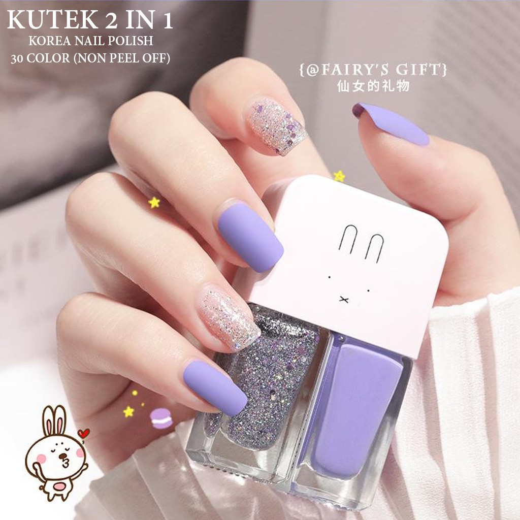 Jual KUTEK NON PEEL OFF / CAT KUKU / NAIL POLISH / KUTEK 2IN1 TAHAN ...